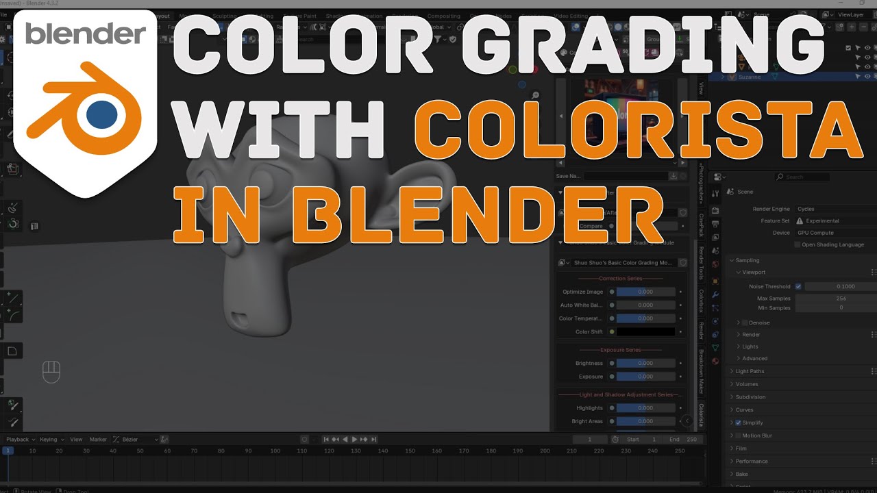 BLENDER COLOR GRADING TUTORIAL - COLORISTA 🥛 - YouTube