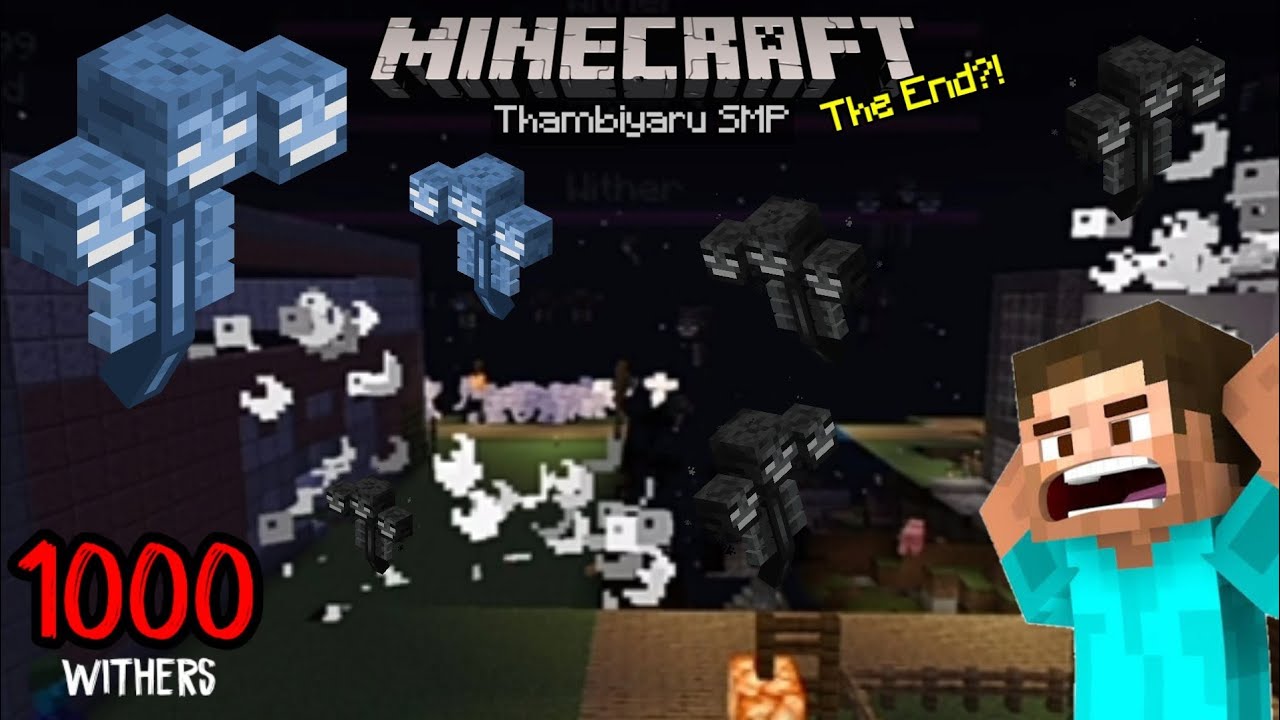 HACKER SPAWNED 1000 WITHERS 😱 | The End of Thambiyaru SMP‼️| Minecraft ...