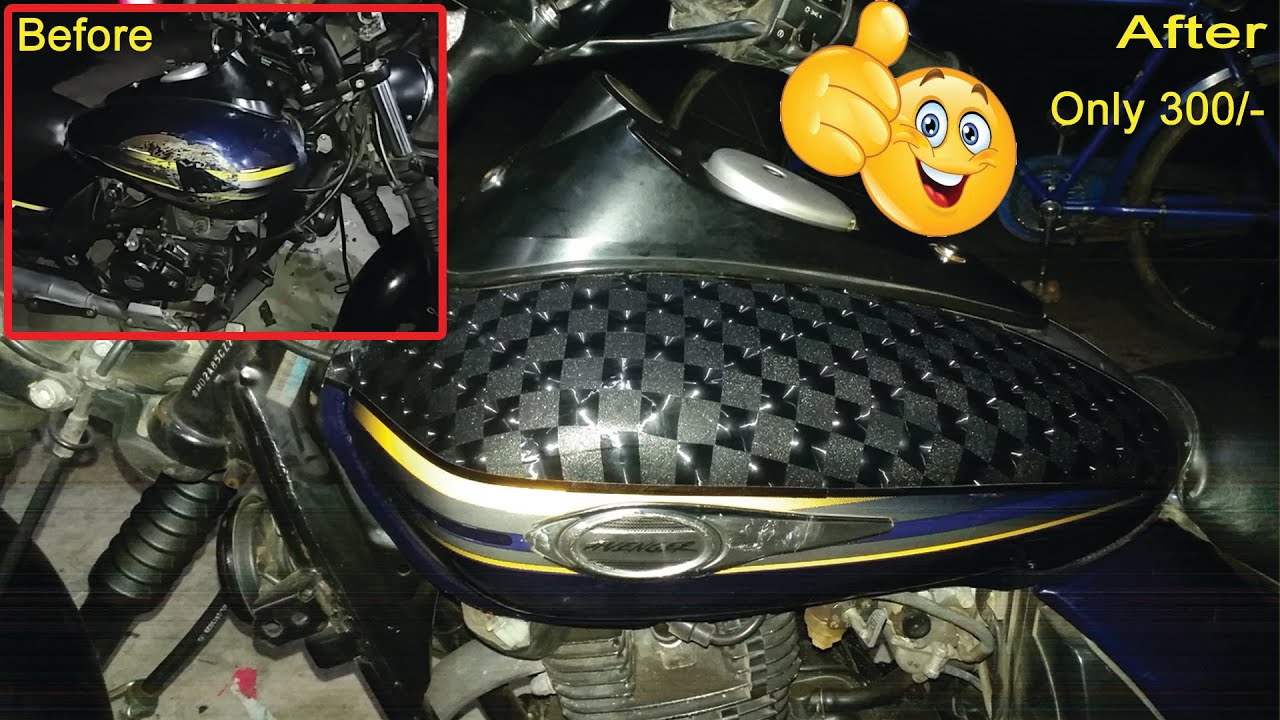 Bajaj Avenger Bike Tank Sticker | sticker modification | Vinyl wrapping ...