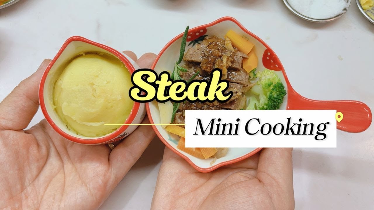 Cooking in miniature | How to Make Super Delicious Miniature Beef Steak ...