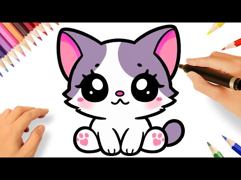 COMMENT DESSINER UN CHATON FACILEMENT 🐱❤️