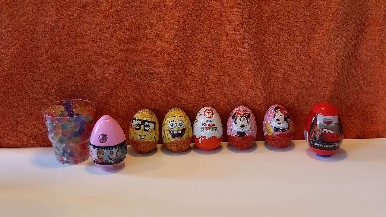 Orbeez Surprise Cup And Surprise Eggs Spongebob Minnie Mouse Kinder ...