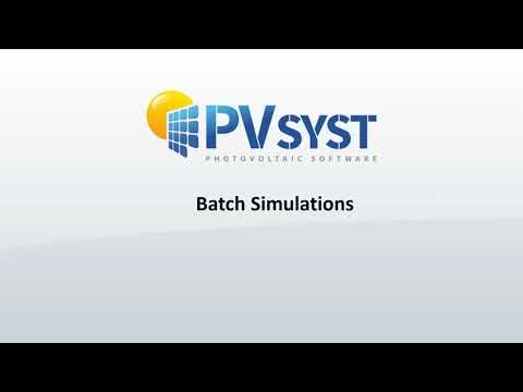 PVsyst 7 - Tools 002 - Batch Simulations - YouTube