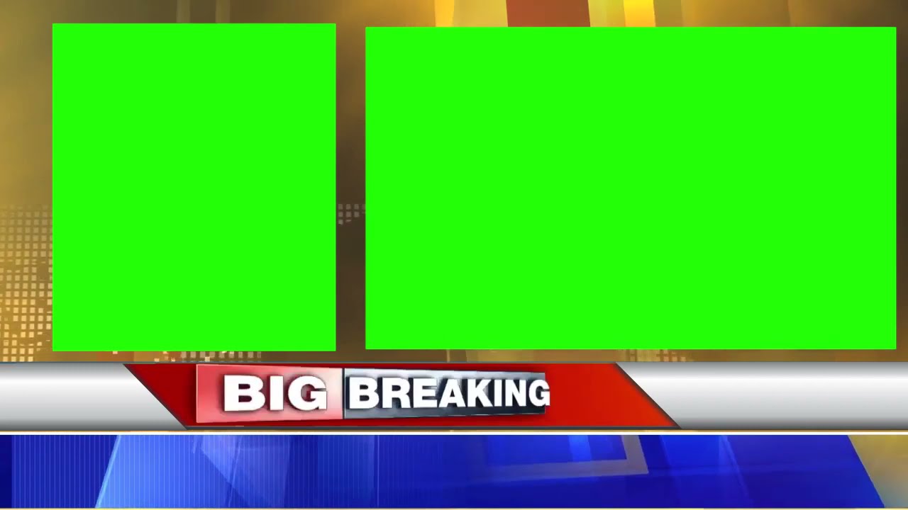 Big Breaking News Frame Green Screen - YouTube