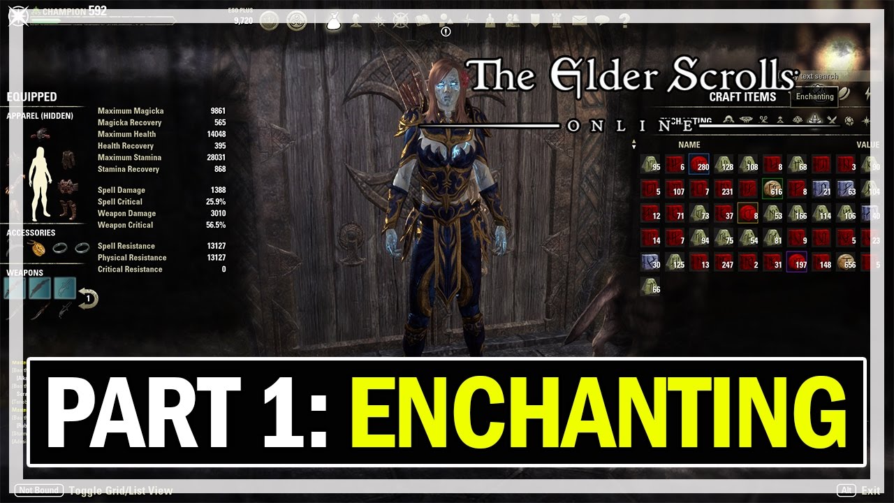 ESO Beginner Guide Part 1 ENCHANTING - The Elder Scrolls Online - YouTube