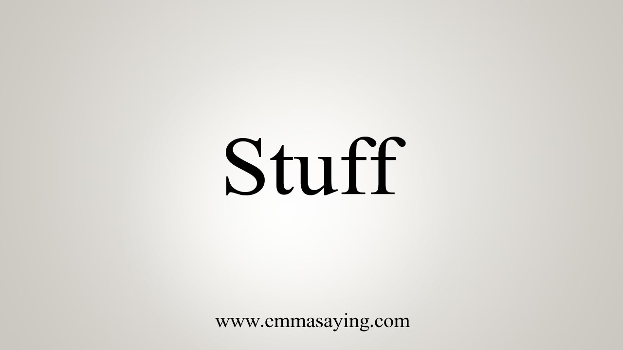 How To Say Stuff - YouTube