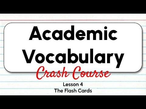 Academic Vocabulary Crash Course - Lesson 4 - YouTube