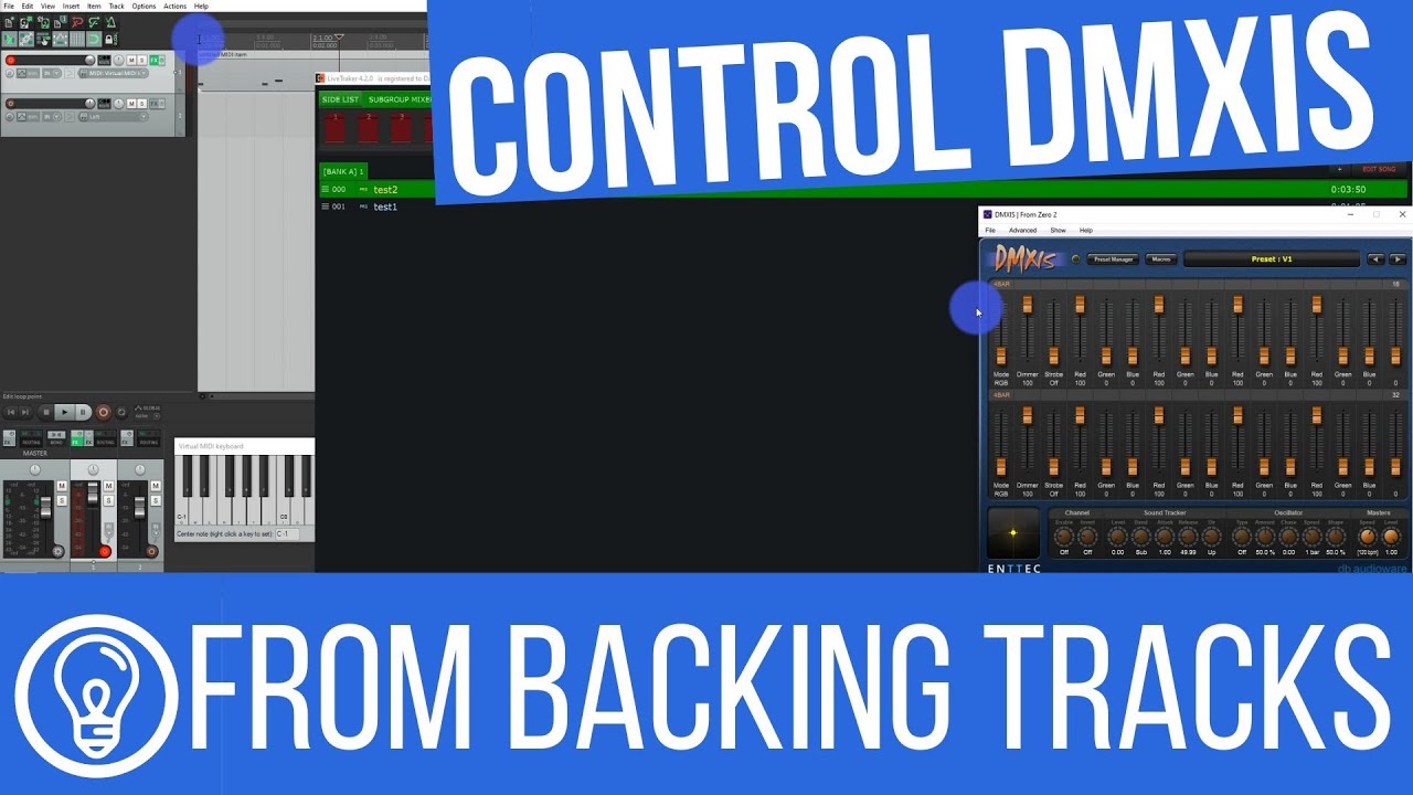How to Use DMXis with LiveTraker to Control Lights from Stage - YouTube