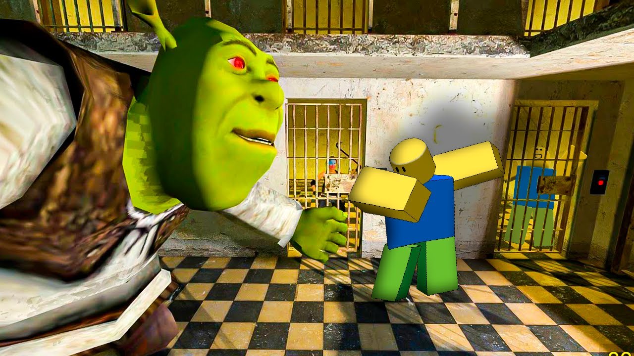 Я ПЫТАЮСЬ СБЕЖАТЬ ИЗ ТЮРЬМЫ ОТ ШРЕКА , УБЕГАЮ ОТ ОБУНГА(OBUNGA) SHREK ...