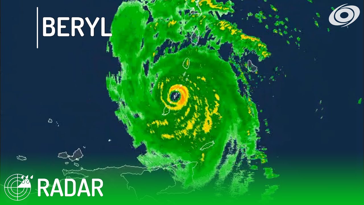 Hurricane Beryl Radar Imagery - YouTube