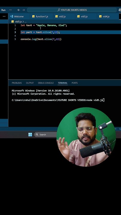 String Slicing In javascript🔥 || #coding | Js Interview #shorts - YouTube