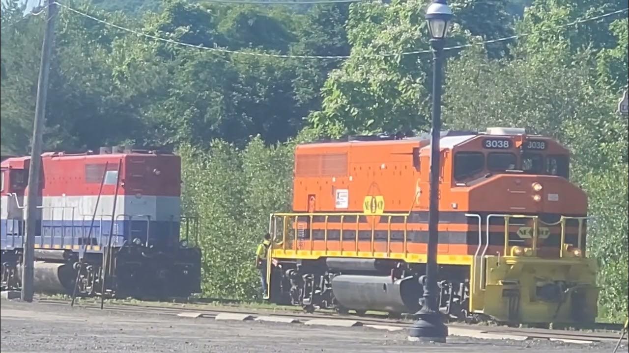 NECR 603 Ballast train In Palmer MA - YouTube