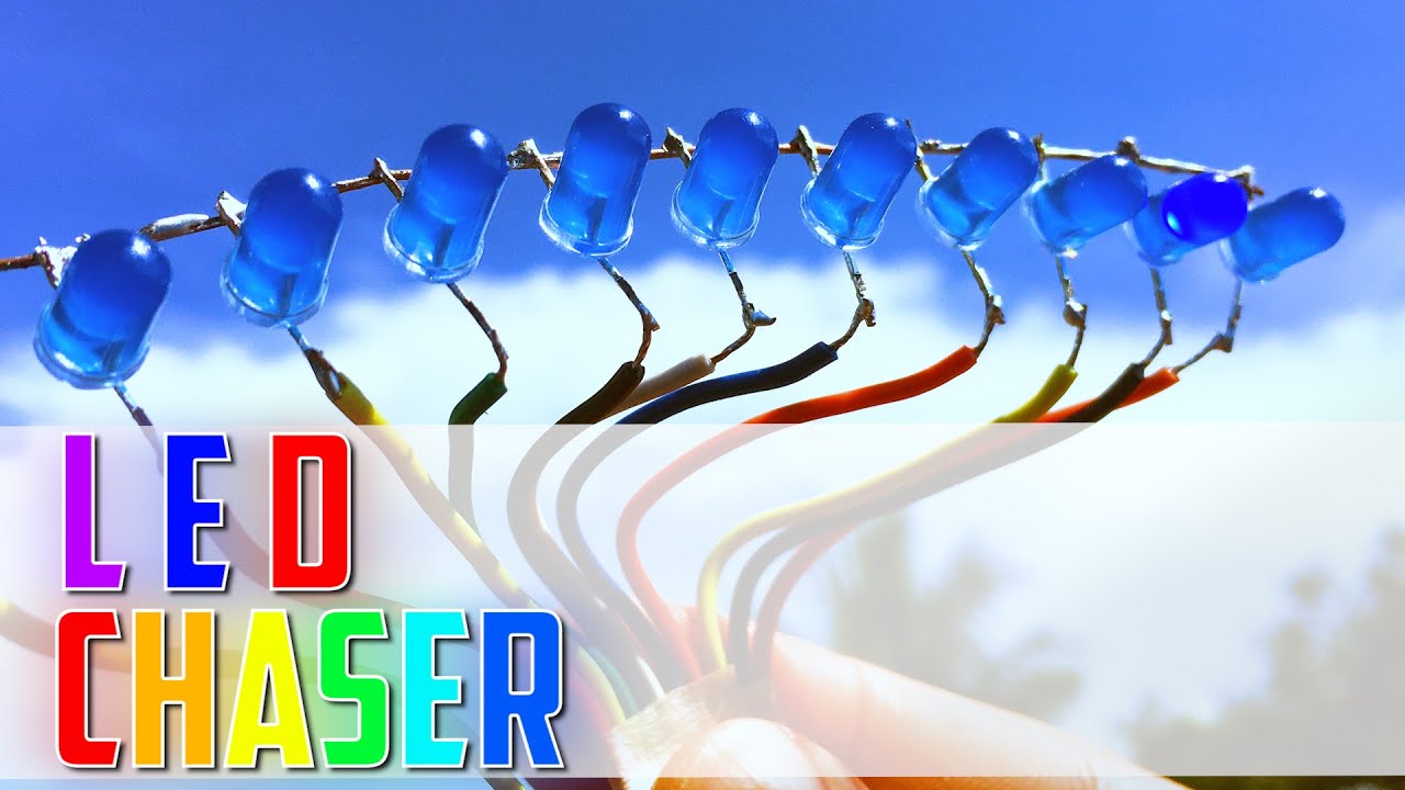 LED CHASER RUNNING LIGHT adjustable speed - YouTube