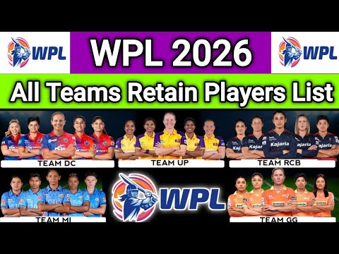WPL 2026 | All Team Retain Players List | Women's Premier League 2026 All Teams Retain Players List 
