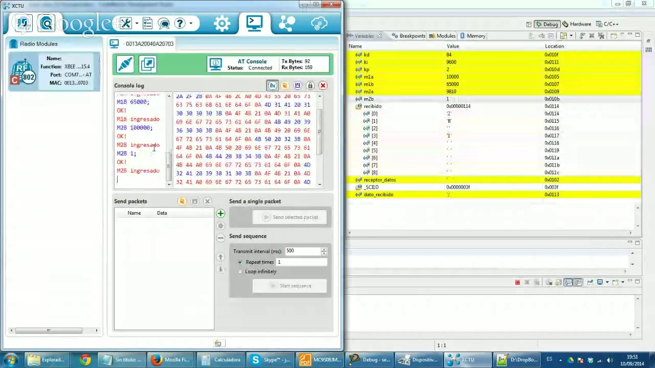 Prueba Xbee - MCu | XCTU & Codewarrior - YouTube