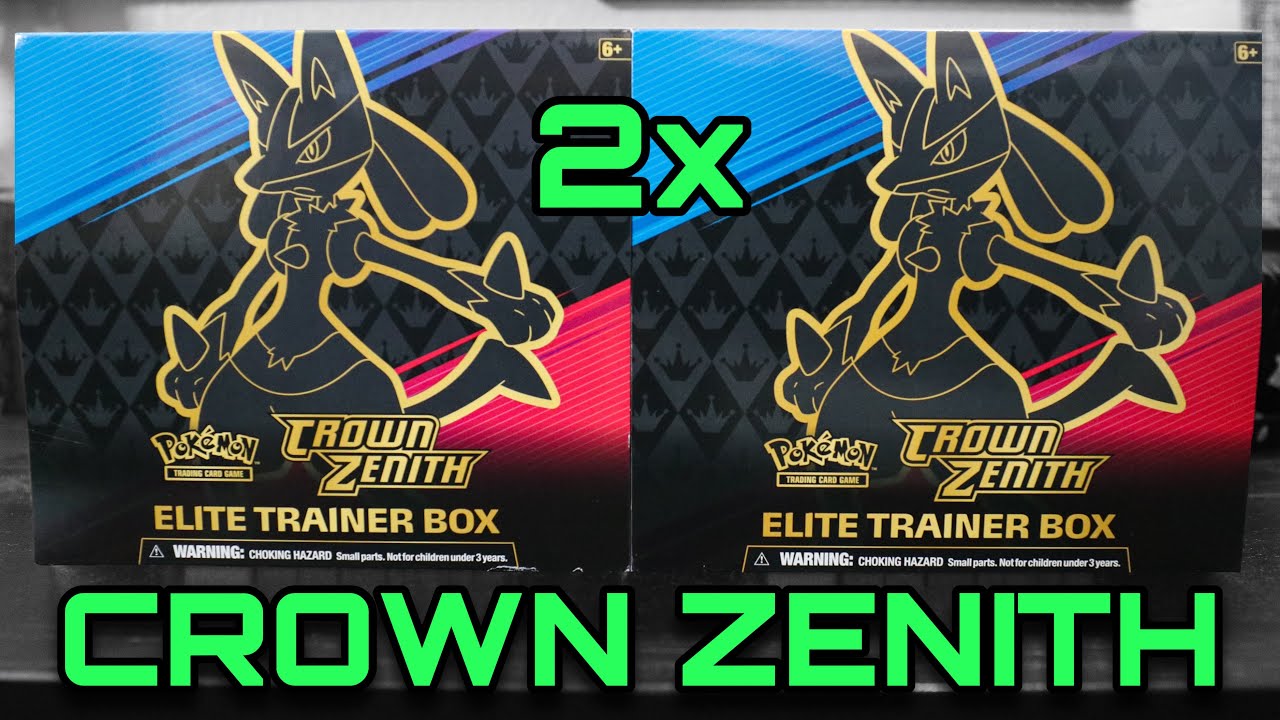 Opening TWO Pokemon Crown Zenith Elite Trainer Boxes | 20 Packs - YouTube