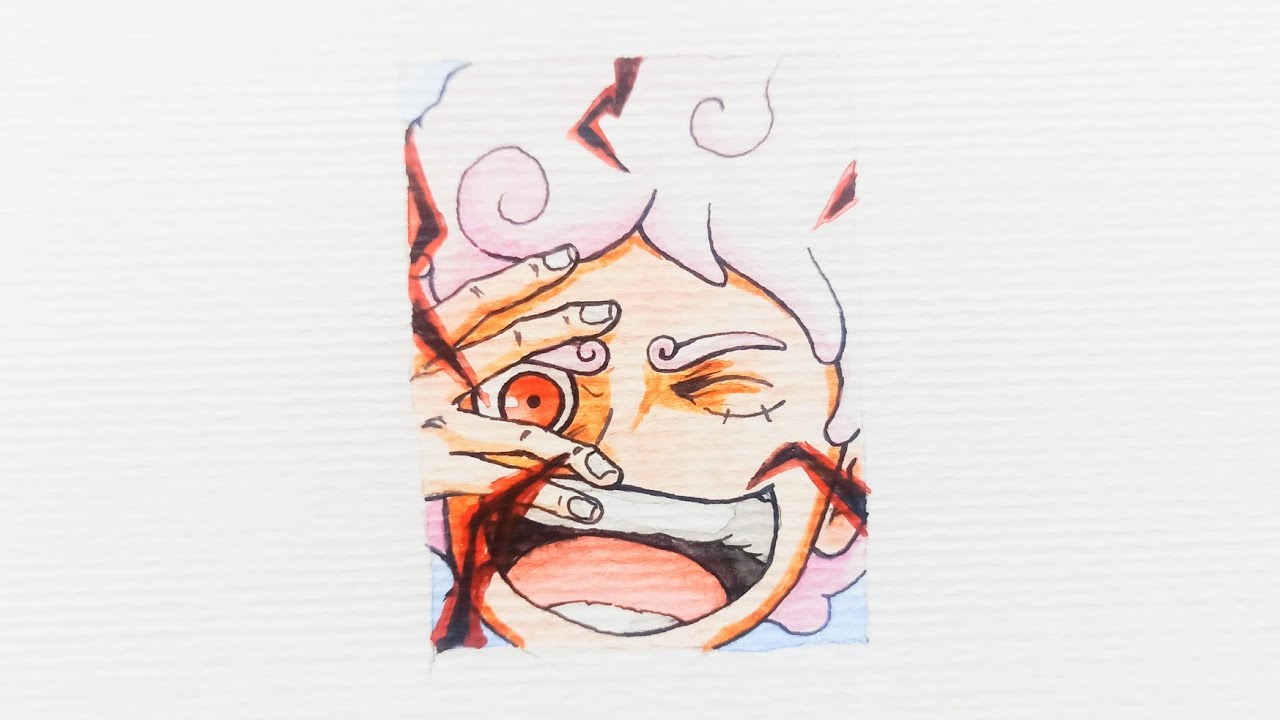 Vẽ Luffy gear 5 || Drawing Luffy wake up Sun god Nika - YouTube