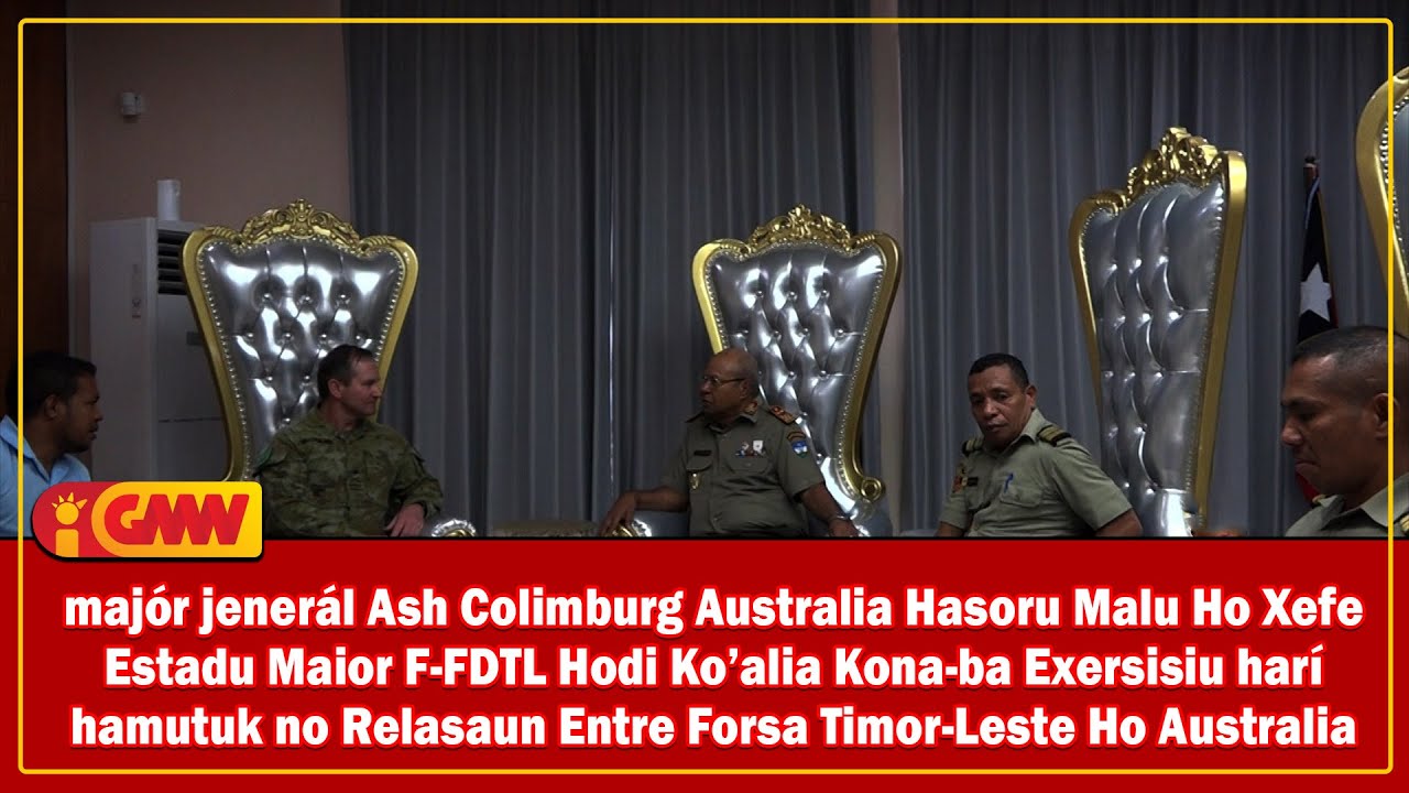 majór jenerál Ash Colimburg Australia Hasoru malu ho Xefe Estadu Maior ...