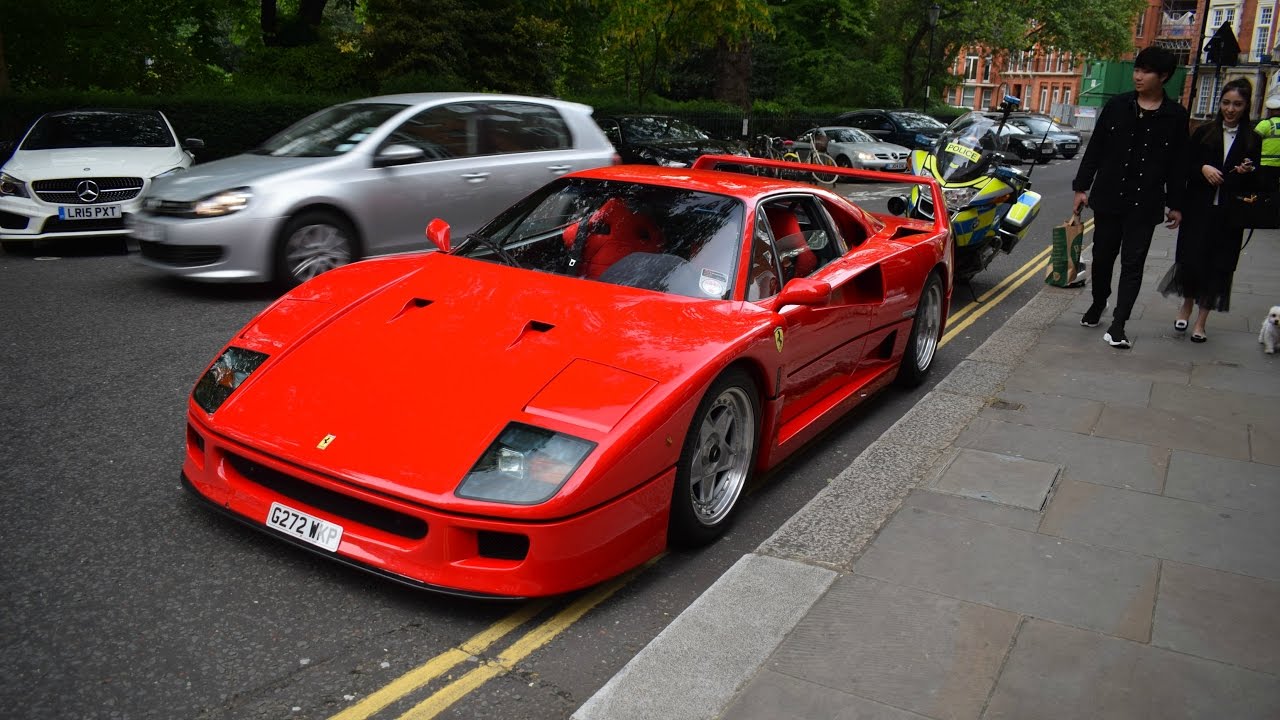 POLICE STOP FERRARI F40 IN LONDON! - YouTube