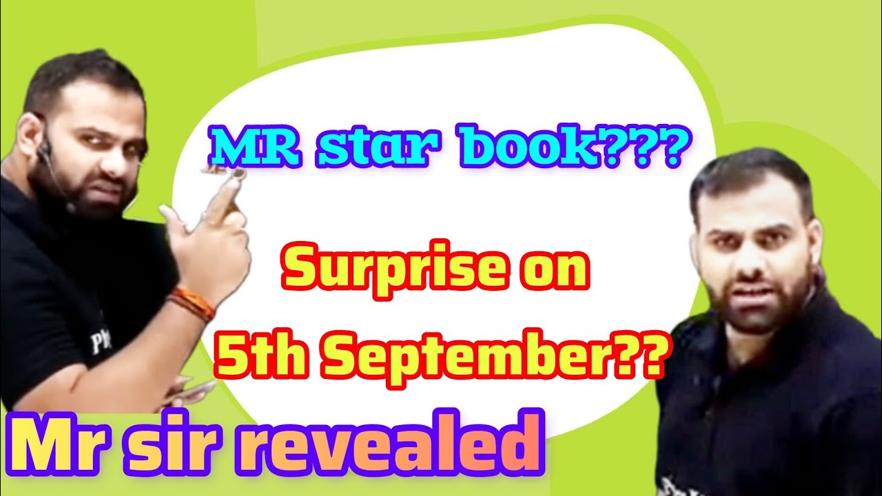 MR STAR book Coming soon??||MR SIR Surprise on 5 September # ...