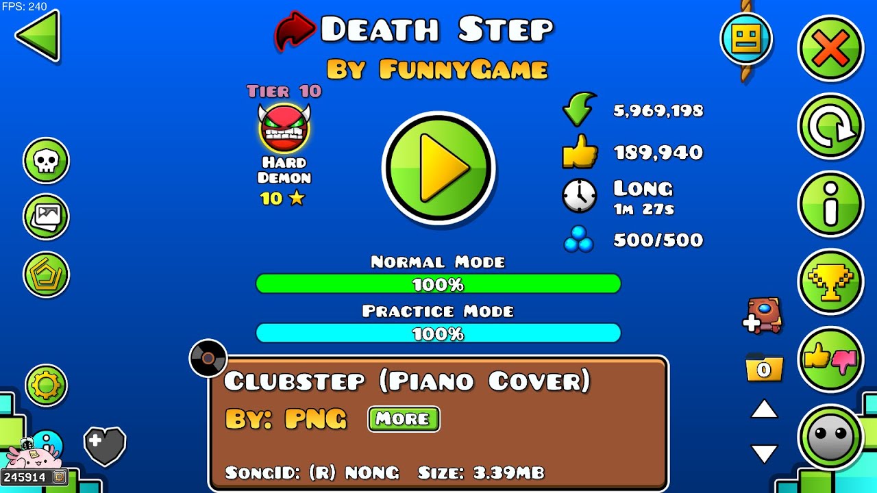 Death Step (Hard Demon) by FunnyGame | GD 2.2 - YouTube
