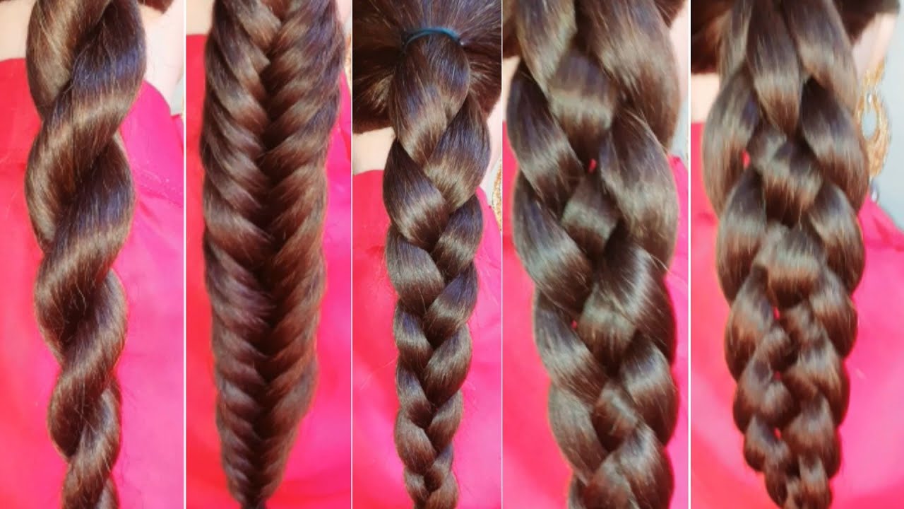 5 Basic Braids | Braids for beginners | Different styles of braids ...