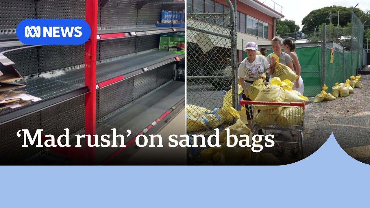 'Mad rush' on sandbags as Cyclone Alfred turns towards on the south ...