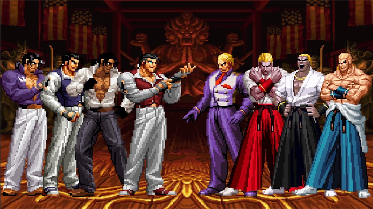 [KOF Mugen] Robert Garcia Team vs Geese Howard Team - YouTube