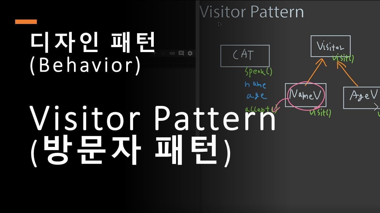 디자인패턴, Visitor Pattern, 방문자 패턴 - YouTube