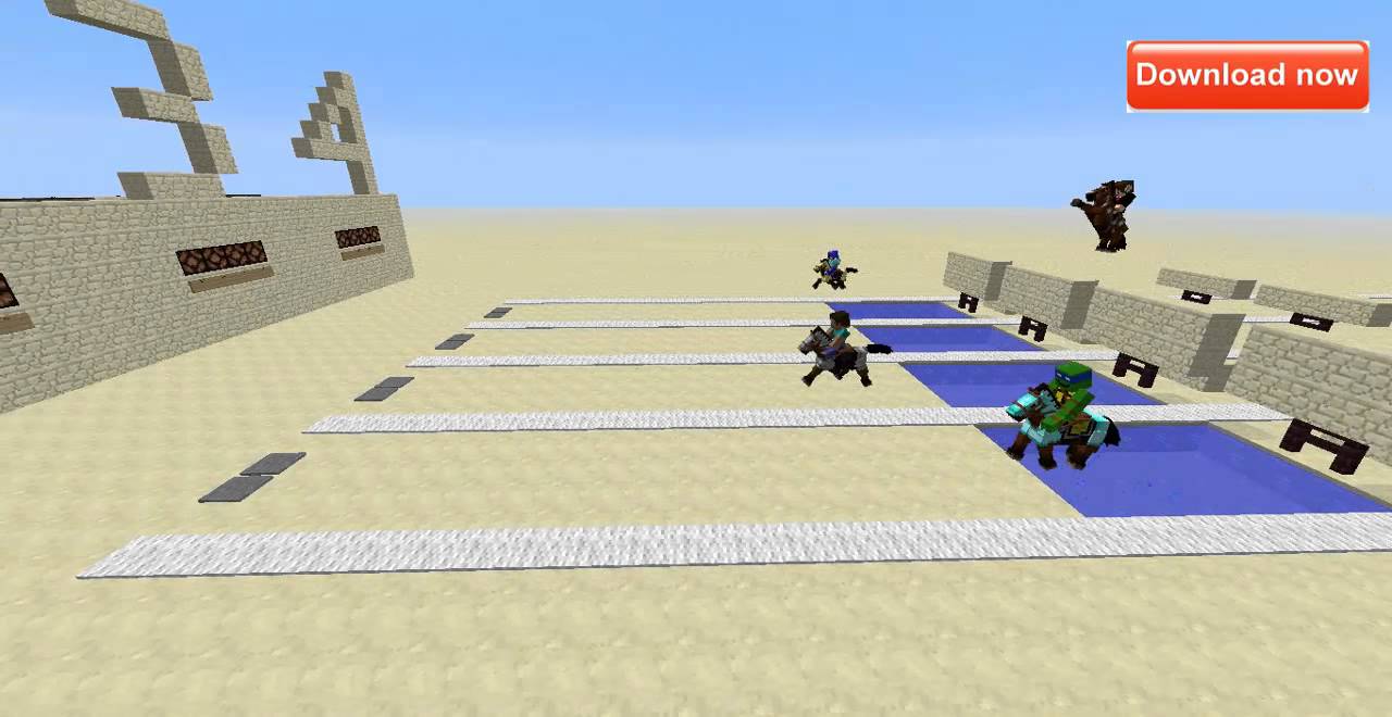 -Minecraft- Horse Racing map 1.6 Trailer - YouTube