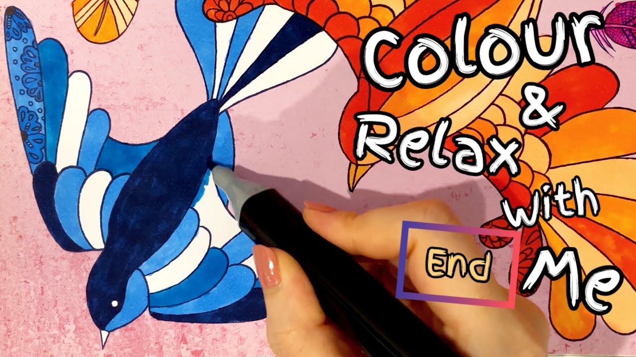 ASMR Colouring | Satisfying and Relaxing Sounds | Marker Sound | Bird ...