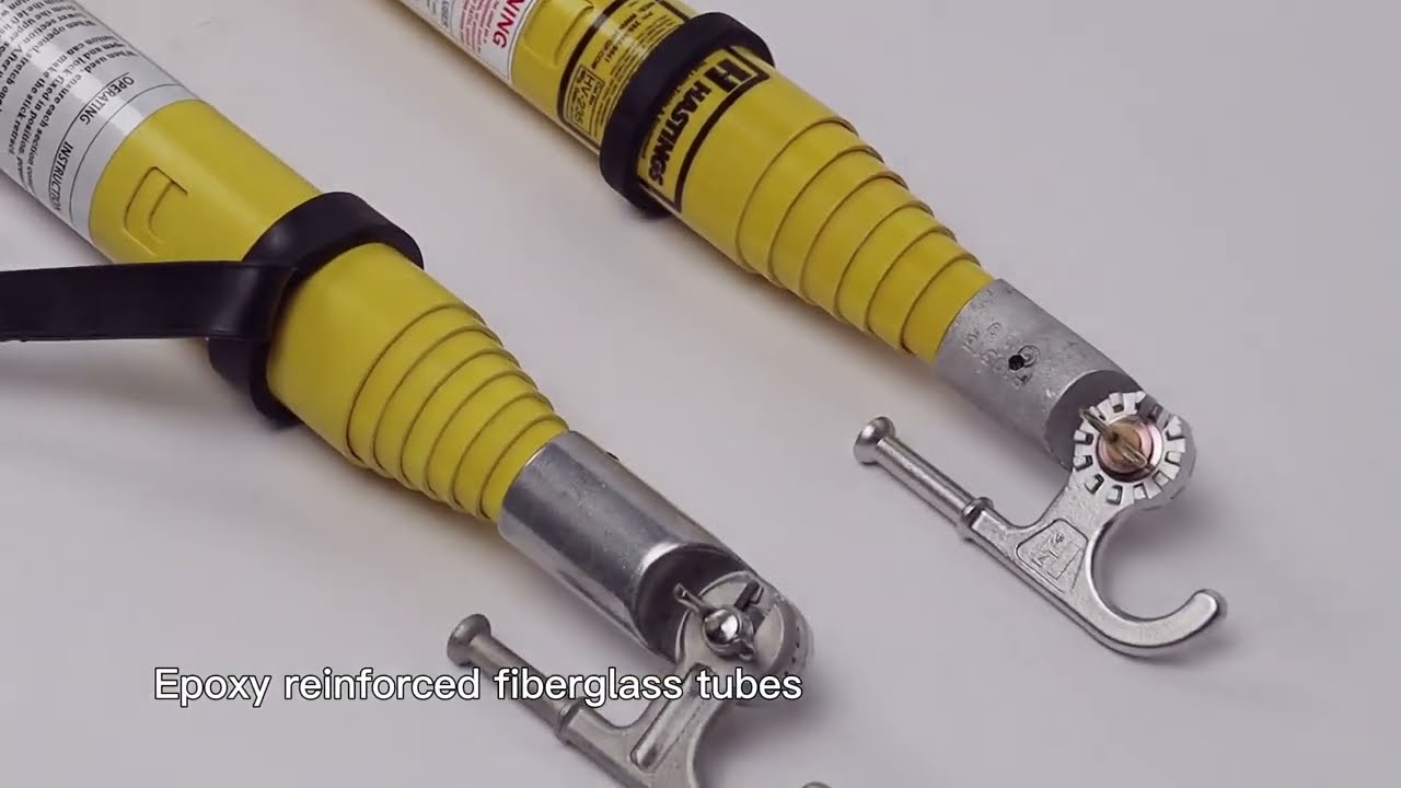 Insulated triangle telescopic hot sticks - YouTube