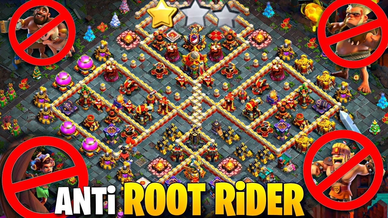 TH16 ANTI ROOT RIDER NEW BASE LINK | ANTi 3 Star New base Link WAR base ...