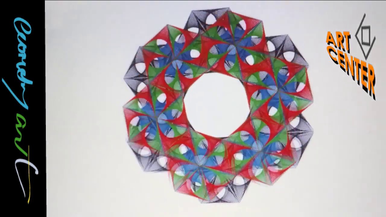 Geometry art No.12 computer work version - White ink art center - YouTube