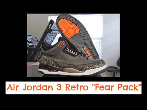 Air Jordan 3 III Retro "Fear 3" | Nike "Fear Pack" Unboxing + On Feet ...