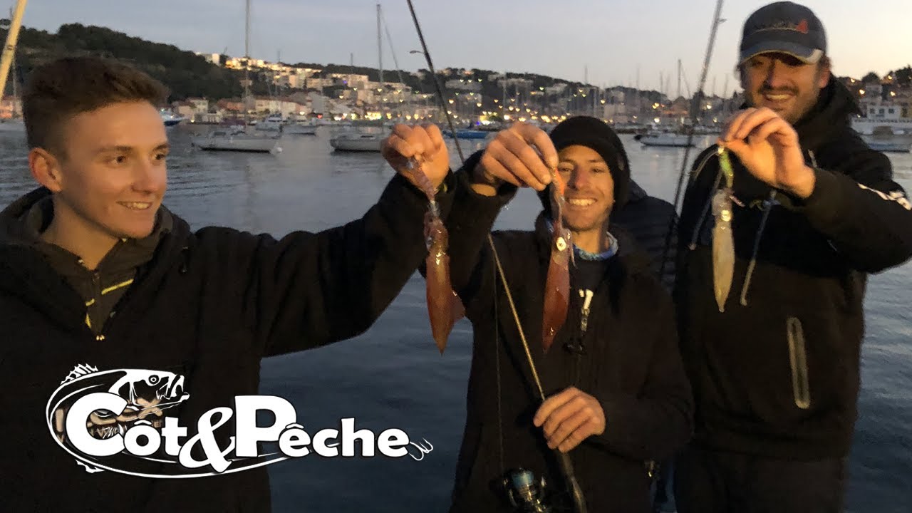 Pêche des calamars du bord en bichi-bachi - YouTube