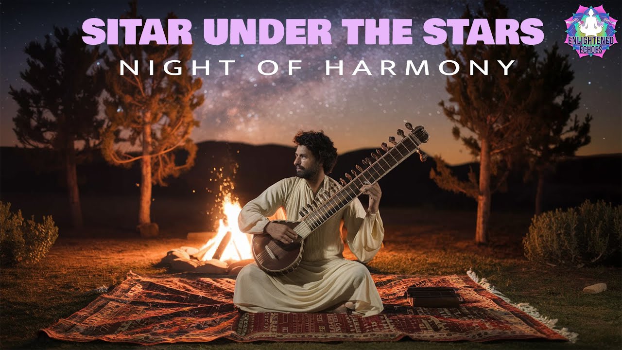 Relaxing Sitar Music | Camping Under the Stars with Night Ambiance ...
