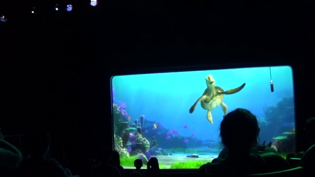 I GOT TO TALK TO CRUSH at turtle talk in Disneyland California ...