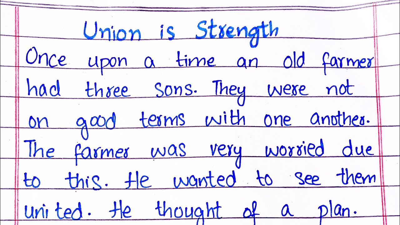 Union is Strength Story in English @TheBrilliantStudy992 - YouTube