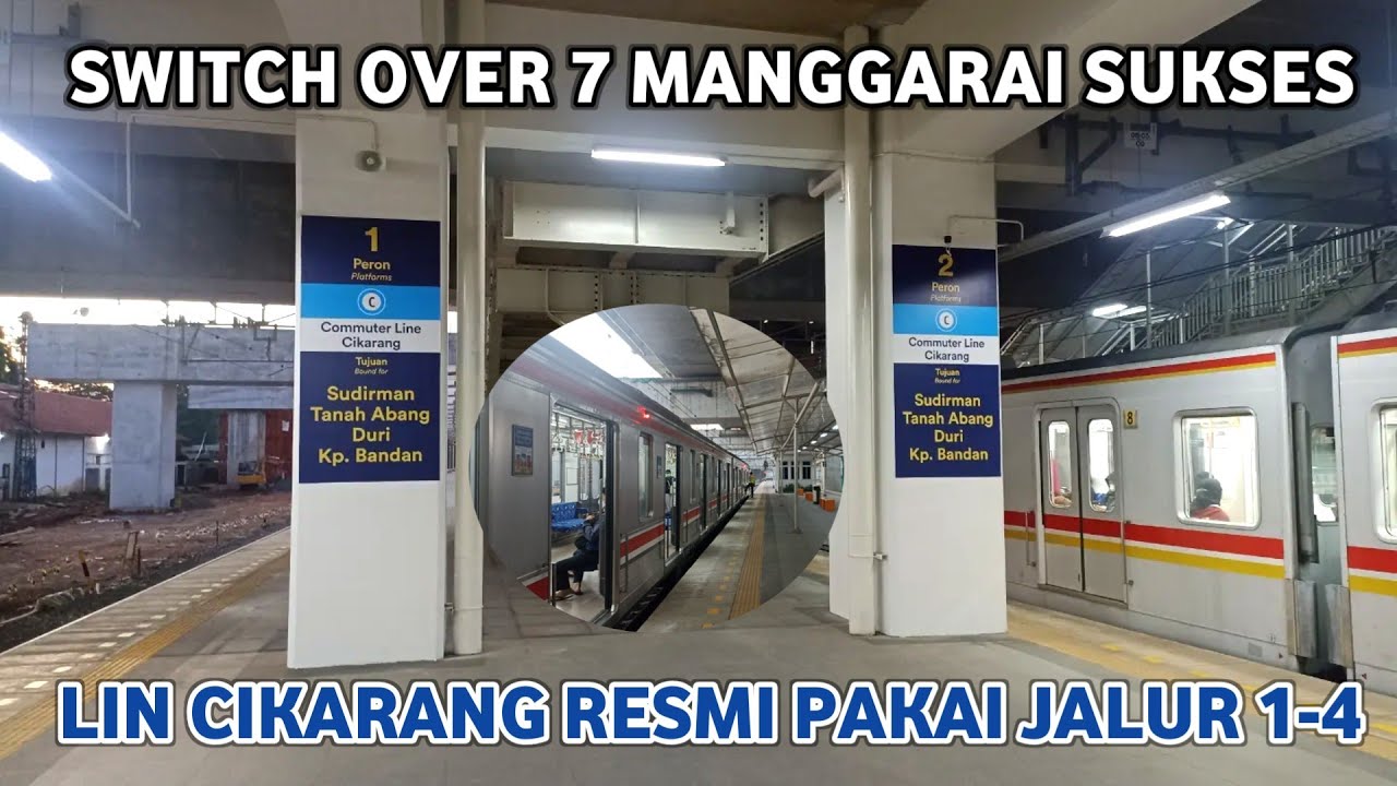 UPDATE SWITCH OVER 7 STASIUN MANGGARAI (20-12-2023) KRL LIN CIKARANG ...