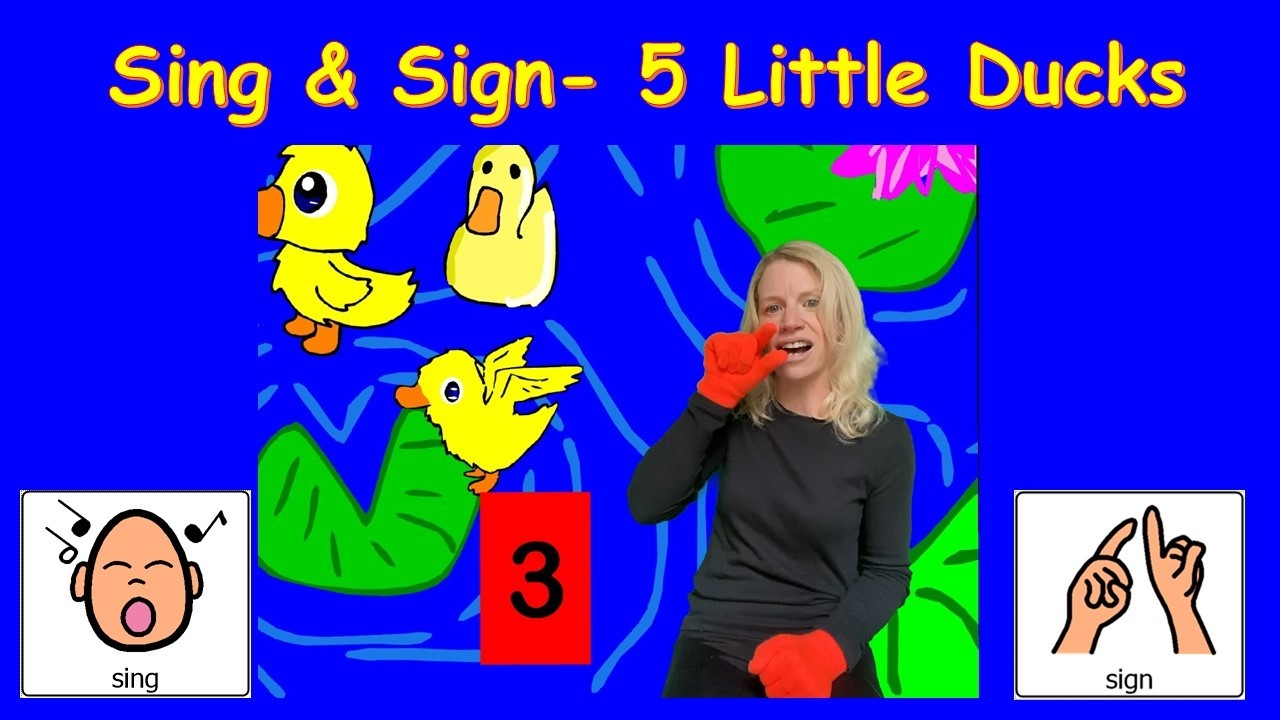 5 Little Ducks Makaton Number Song with actions. - YouTube