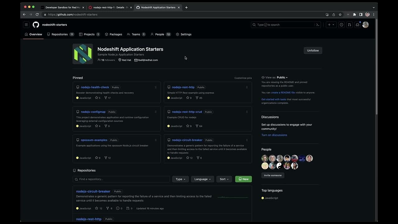 Deploying a Node.js application on OpenShift Developer Sandbox - YouTube