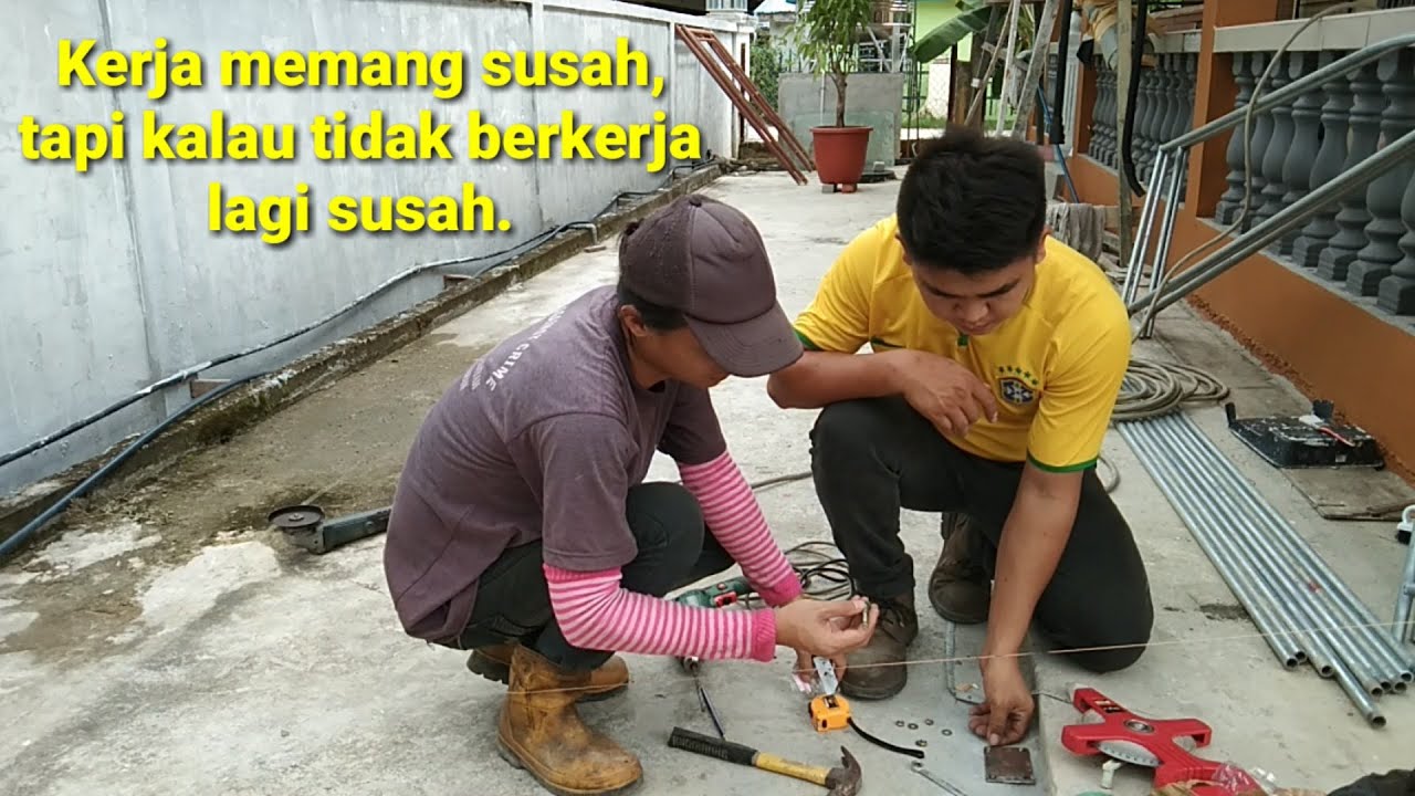 Proses Membina Sruktur Pelindung Hujan (Bahagian 1) - YouTube
