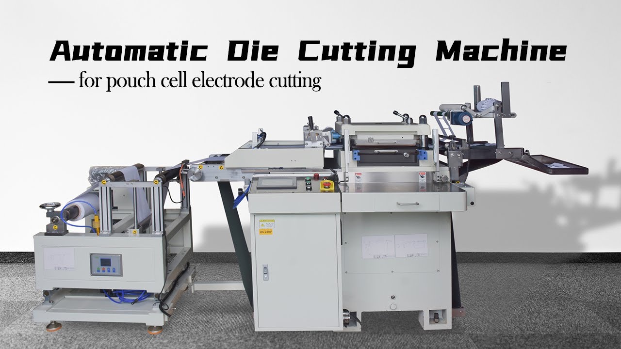 Automatic Die Cutting Machine for Pouch Cell Electrode Cutting - YouTube
