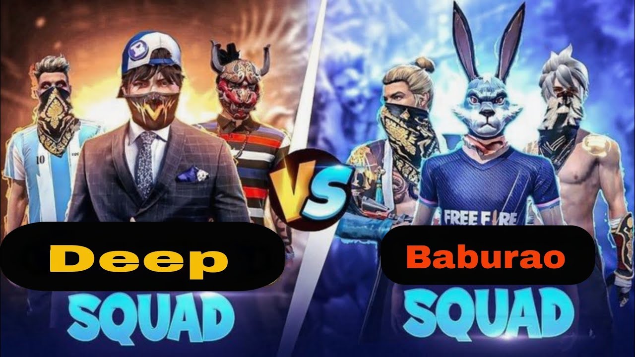 Team Baburao vs Team Deep Challenge🎯 Clash Squad Match⚡ - YouTube