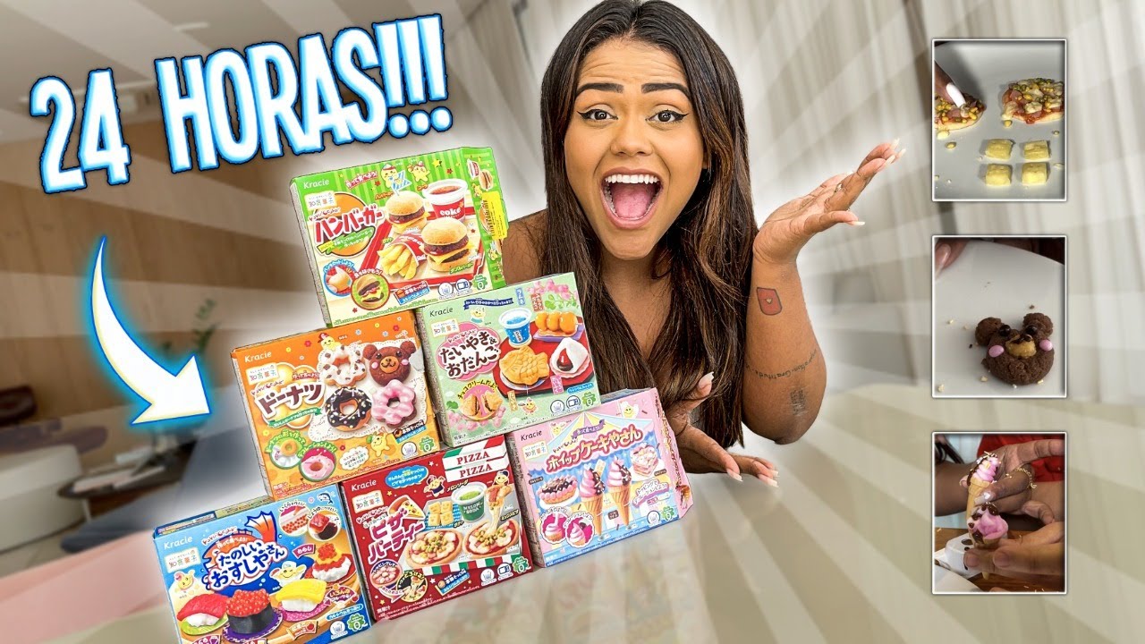 24 HORAS COMENDO MINI COMIDAS!!! - YouTube