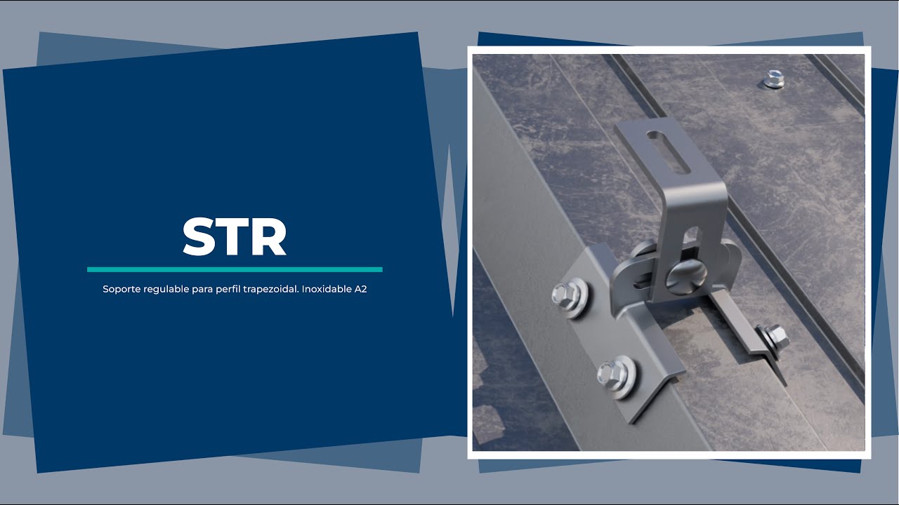 STR | Soporte regulable para perfil trapezoidal. Inoxidable A2 - YouTube