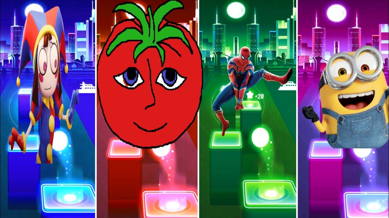 The Amazing Digital Circus🆚Mr tomatoes 🆚Spider-Man 🆚Minions🔥Who is best ...