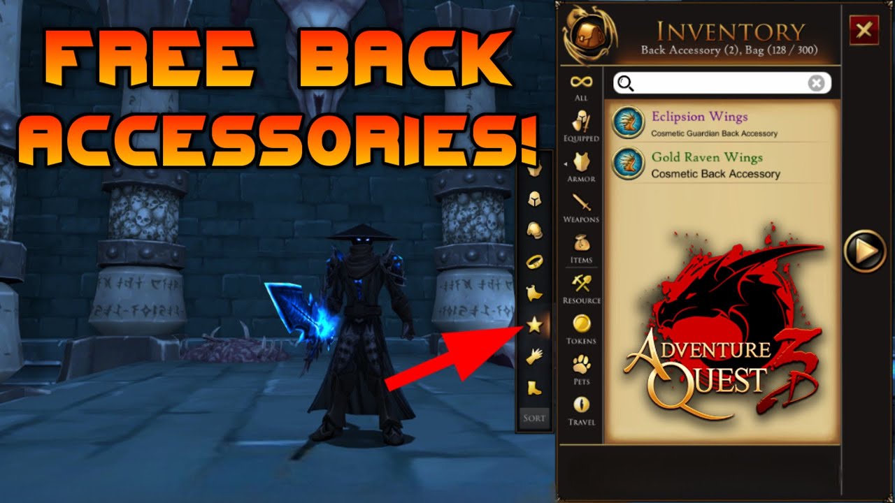 Free Back Accessories Are Here! New Collections & MORE! AdventureQuest ...