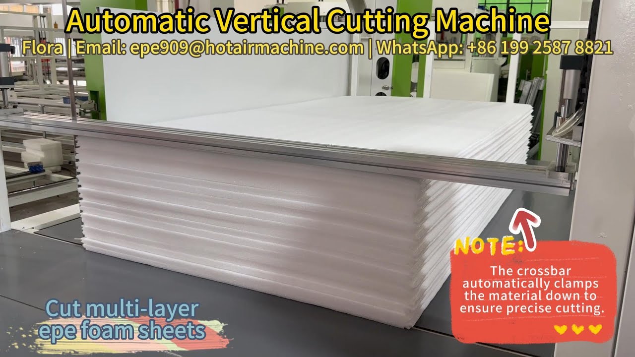 How to cut foam sheets with the Automatic Vertical Cutting Machine ...
